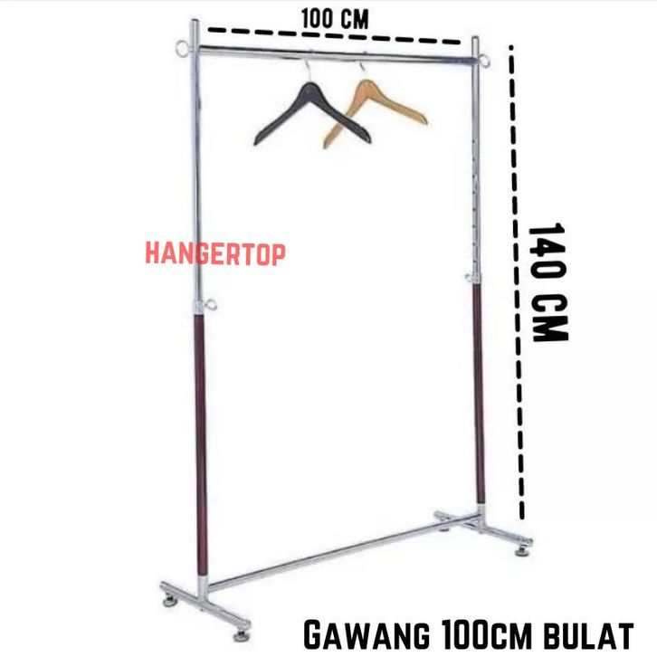 Gantungan baju Palang kotak / Gawang Baju Kotak 1 m kotak / Gantungan ...