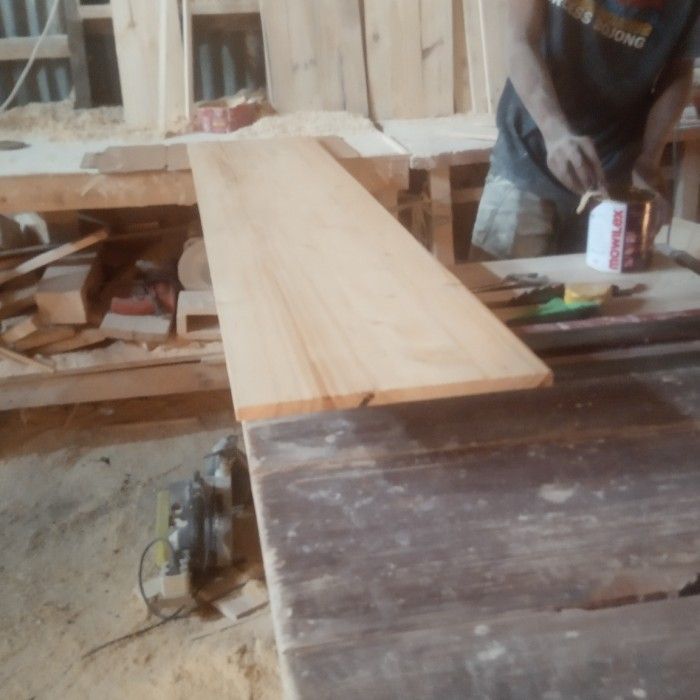 Papan Kayu 150X15X1,8 Kayu Jati Belanda Papan Kayu Pinus Putih Serat
