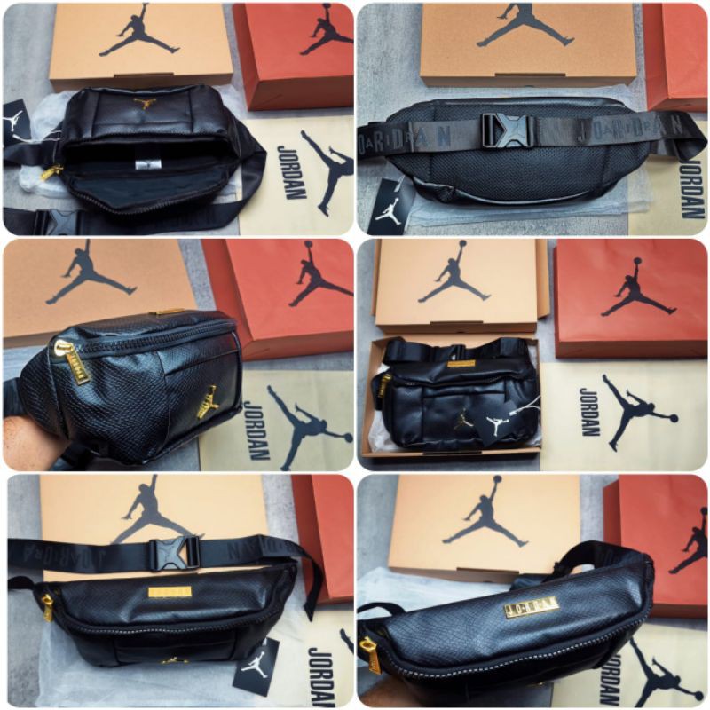 TAS SELEMPANG PRIA WAIST BAG AIR JORDAN REGAL CROSSBODY BLACK