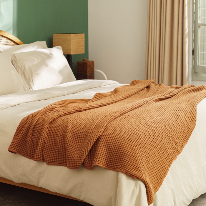SELIMUT / ORGANIC COTTON BLANKET - 100 PERSEN EGYPTIAN COTTON - TERRACOTTA