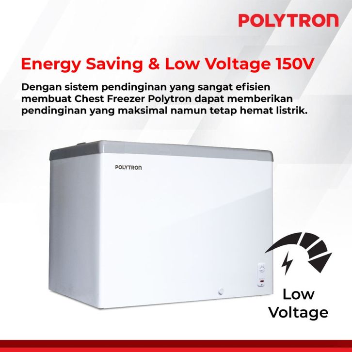 FREE ONGKIR Chest Freezer 300 Liter Sliding Glass POLYTRON Garansi ...