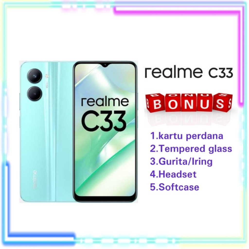 REALME C33 4/128 & 3/32 & 4/64 & REALME C31 NEW GRS RESMI REALME