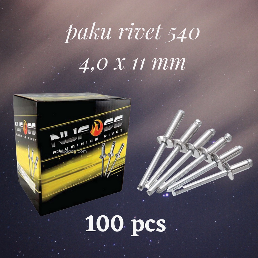 PAKU RIVET RIPET 4 MM X 11 ISI 100 PCS