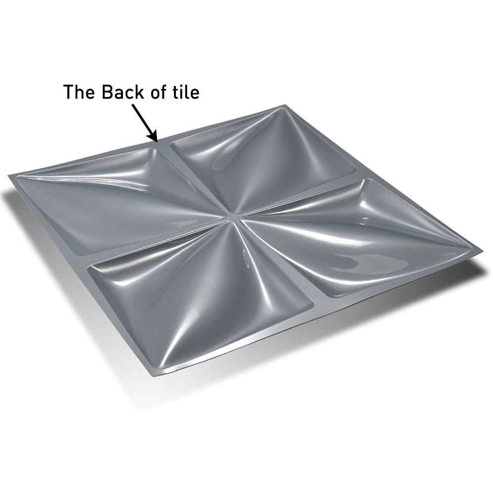 3D WALL PANEL PVC 50X50CM WALLPANEL 3D GREY METALIC SERIES | 3D PANEL ...