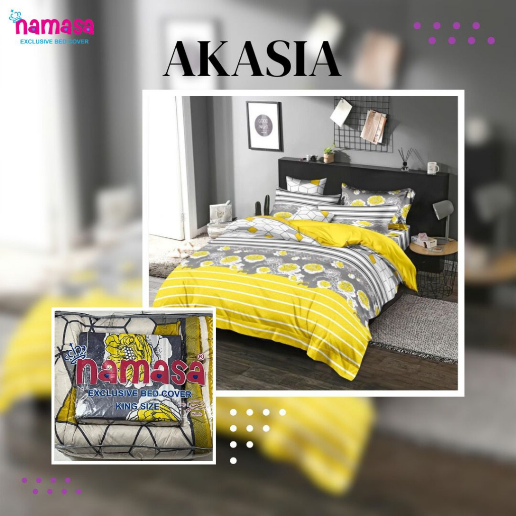 Motif Terbaru NAMASA Bed cover set+Sprei king size ukuran 180 x 200 ...