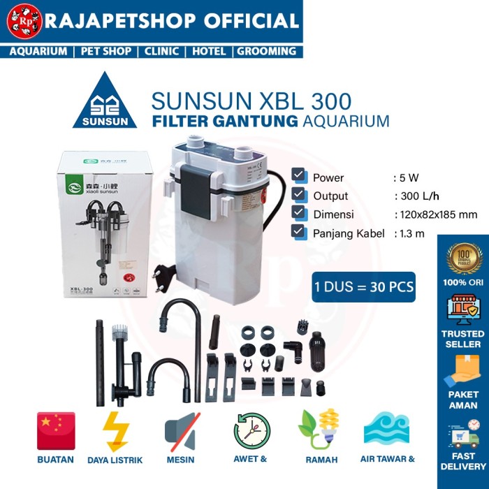 ( HANG ON FILTER ) SUNSUN XBL 300/400/500/600 FILTER GANTUNG AQUARIUM ...