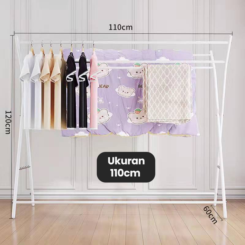 Dejavu Rak Gantungan Stand Hanger Baju Pakaian Rak Besi Jemuran ...