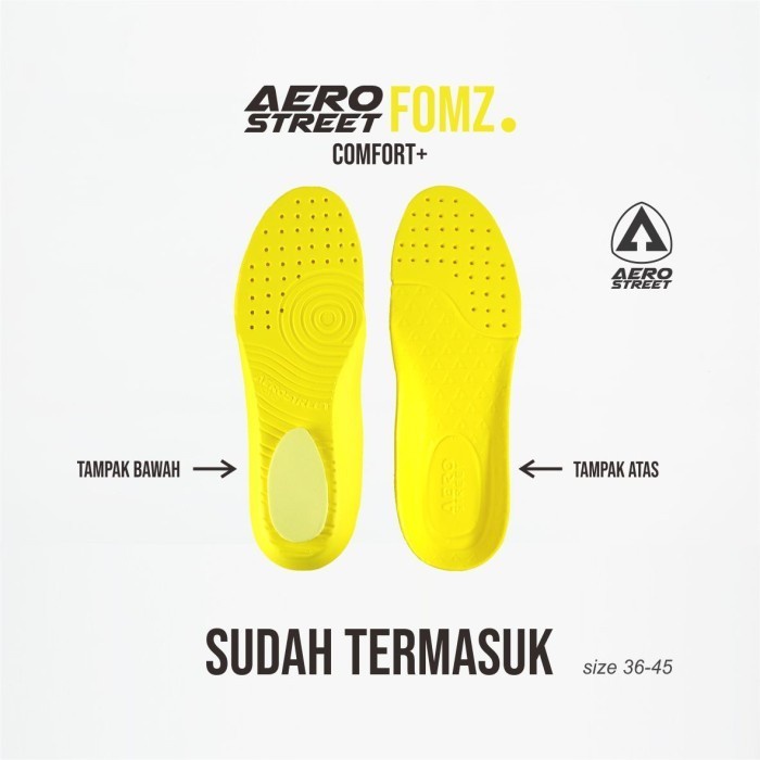 Aerostreet 37-44 Classic Natural Natural Hitam - Sepatu Sneakers Casual