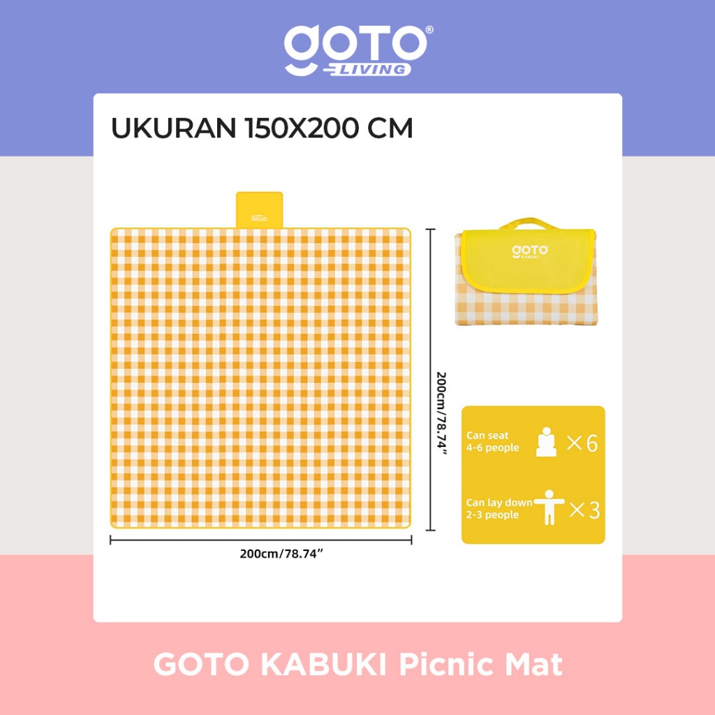 Goto Kabuki Picnic Mat Tikar Lipat Karpet Piknik Tebal Waterproof ...