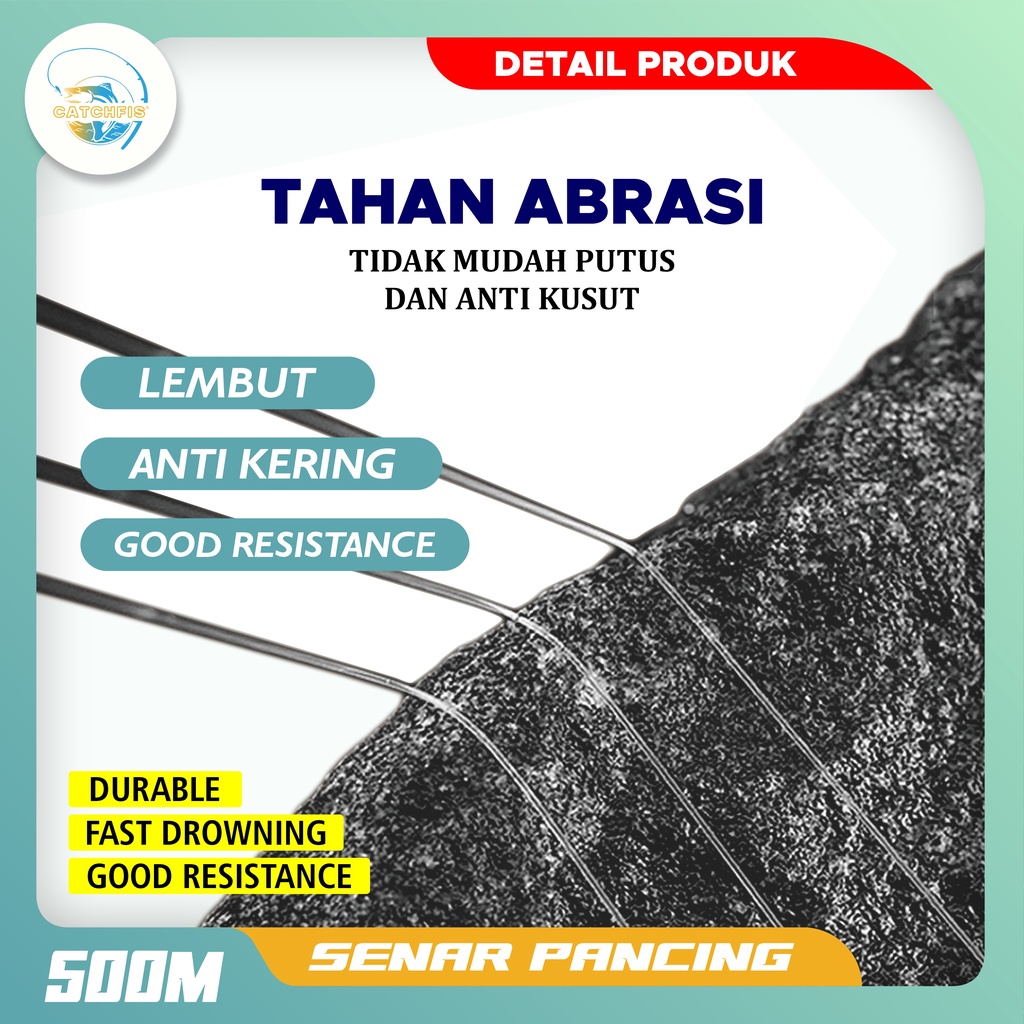 CATCHFIS TALI PANCING 500M SENAR PANCING TARANTULA PUTIH BENING FISHING ...