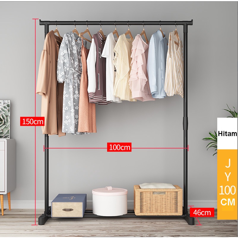 Dejavu Rak Gantungan Stand Hanger Baju Pakaian Rak Besi Jemuran ...