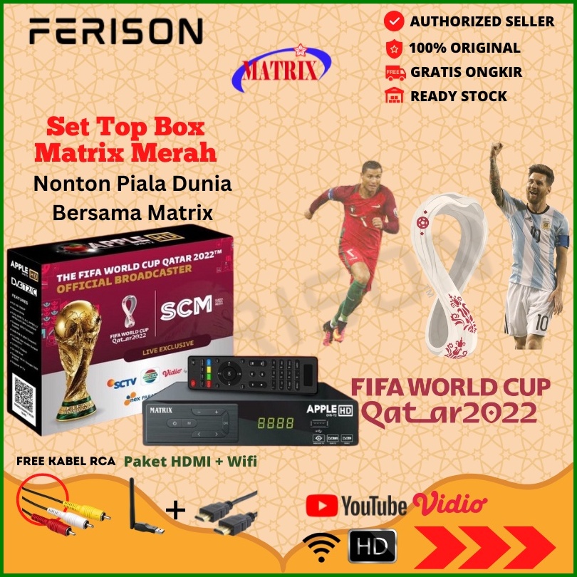 Ferison Set Top Box Tv Digital Matrix Dvb T2 Apple Bisa Untuk Tv ...