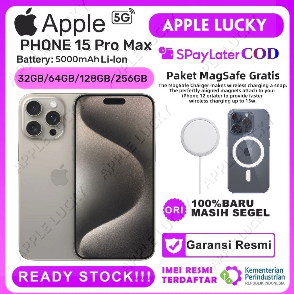 HP MURAH CUCI GUDANG PHONE 15 PRO MAX 256GB 512GB IPONE SMARTPHONE IP ...