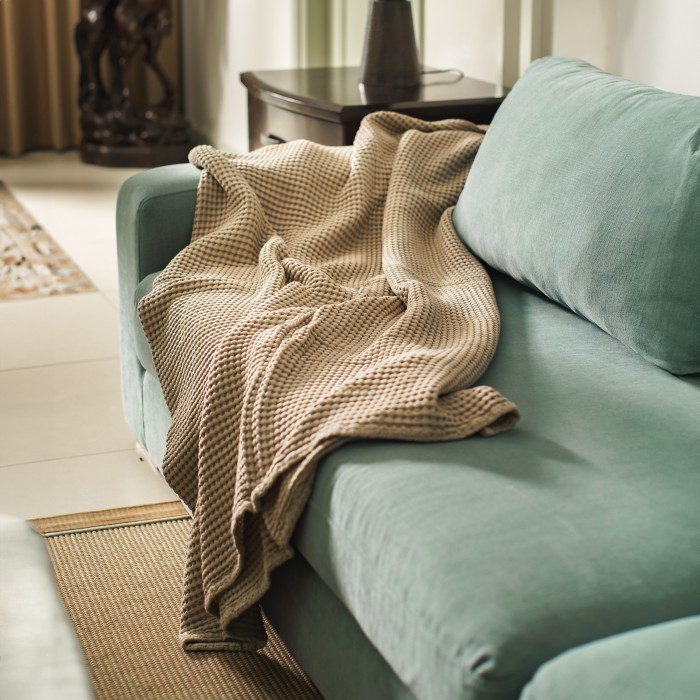 SELIMUT / ORGANIC COTTON BLANKET - 100 PERSEN EGYPTIAN COTTON - TERRACOTTA