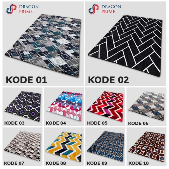KARPET MALAYSIA BUSA EMBOSS SIZE 140X190 - RANDOM