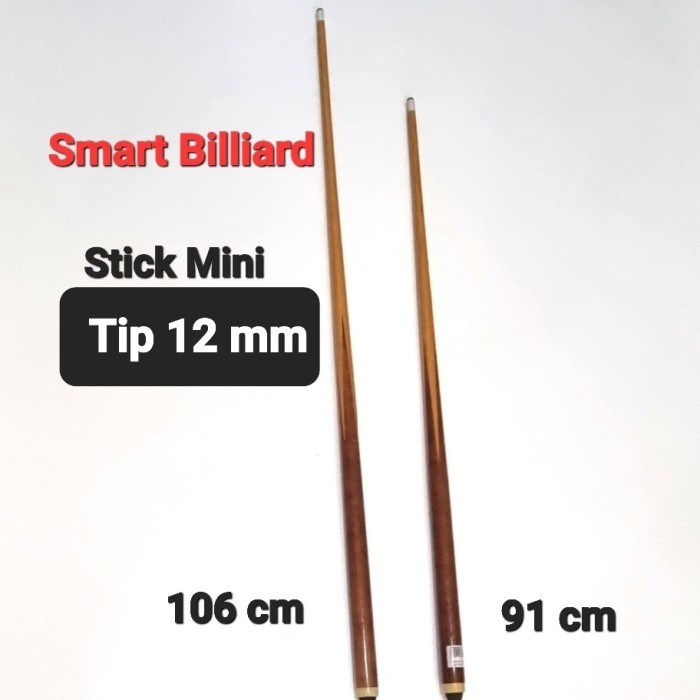 STICK BILLIAR PENDEK 91 CM TIP 12 MM - SHORT CUE BILLIARD ANAK JUNIOR