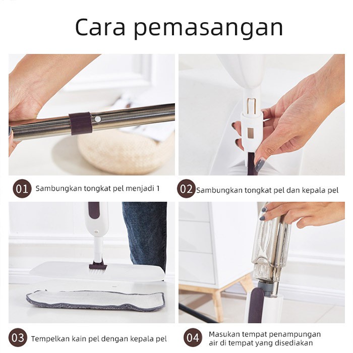 ALAT PEL LANTAI SEMPROT PRAKTIS WATER SPRAY MOP ALAT SAPU PEL LANTAI ...