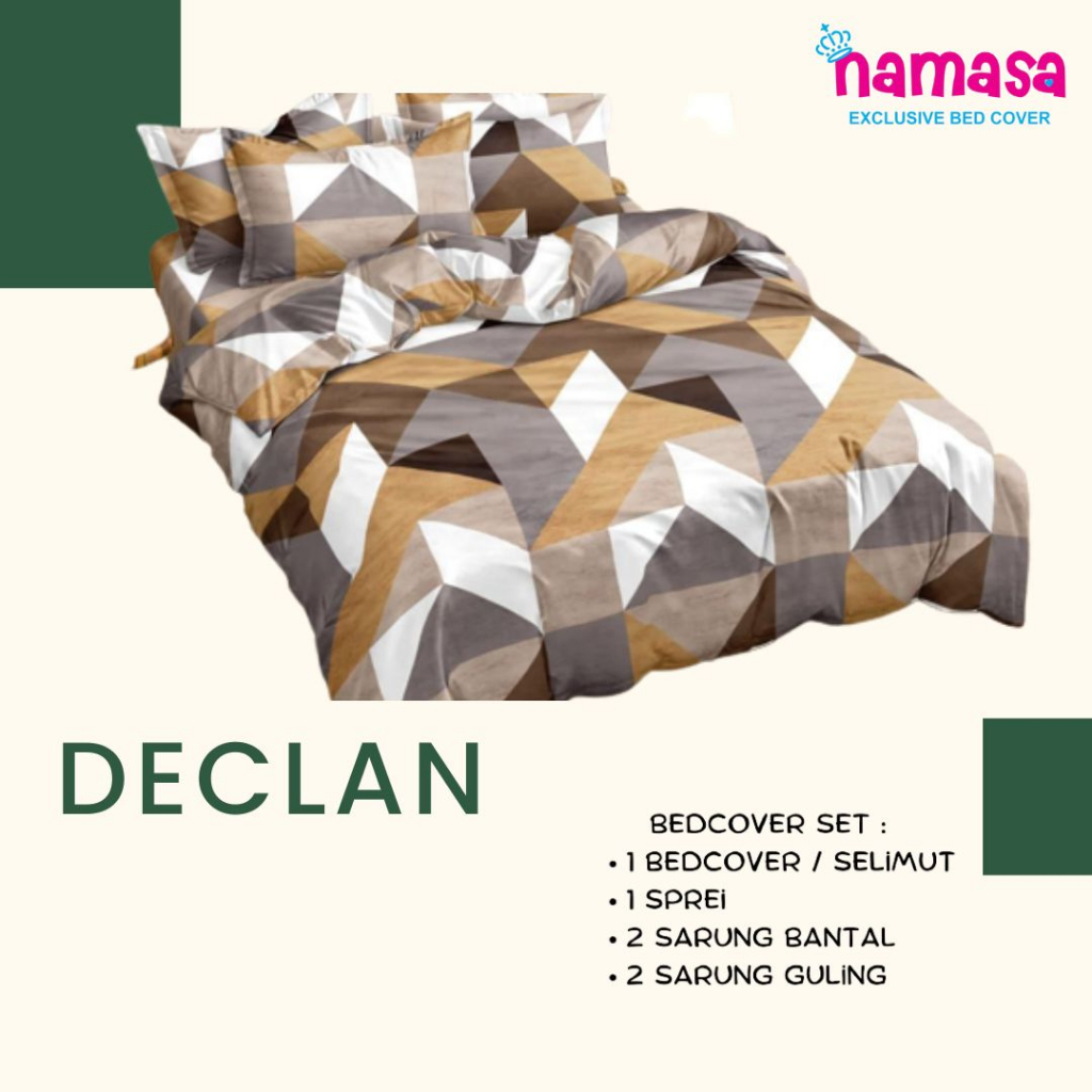 Motif Terbaru NAMASA Bed cover set+Sprei king size ukuran 180 x 200 ...